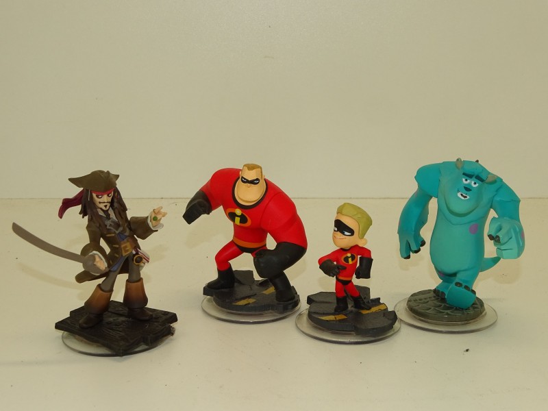4 Disney Infinity Figuren: Mr Incredible, Dash Incredible, Sully, Jack ...