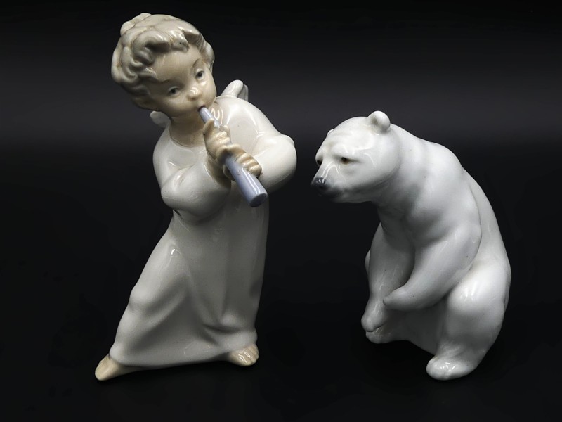 2x Verzamelbaar porseleinen beeldjes - Lladro - Kringwinkel