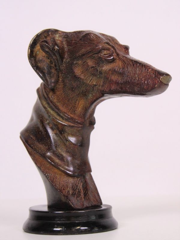 Prachtig messing beeld, windhond - Kringwinkel