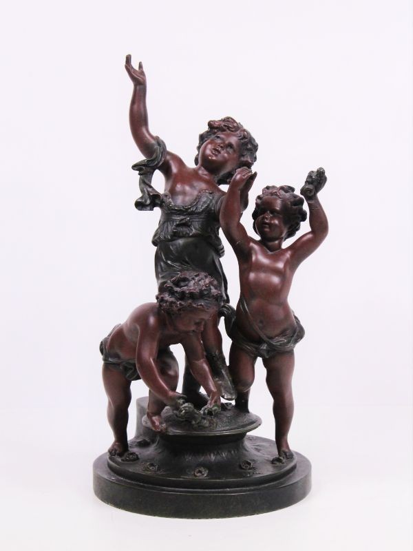 Art Nouveau Beeld Van 3 Kindjes - A. Moreau - Kringwinkel