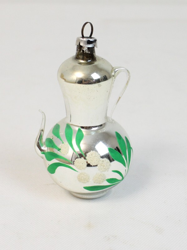 Vintage glazen Kerstbal (2) - Kringwinkel