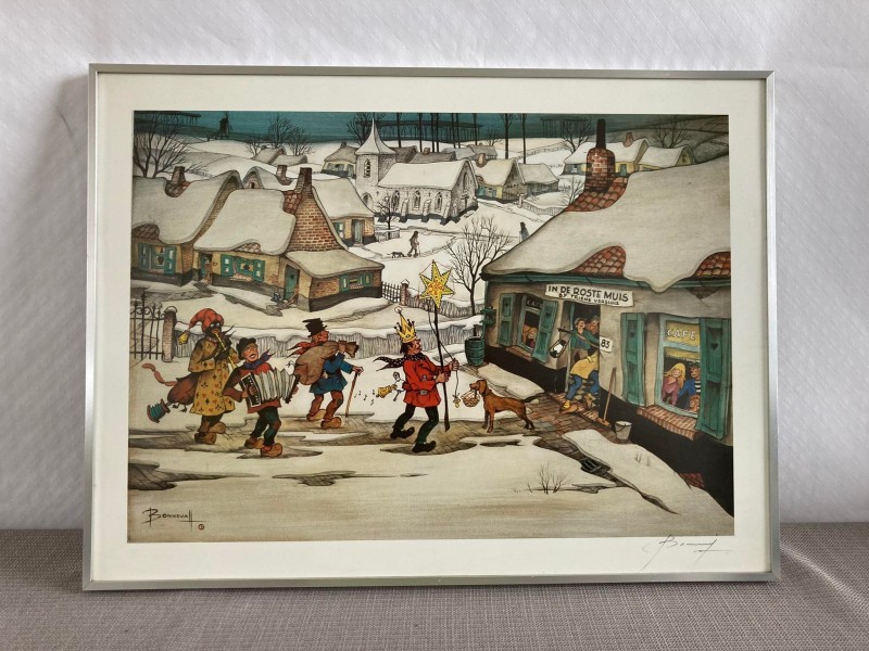 Gesigneerde druk van Oscar Bonnevalle - Kringwinkel