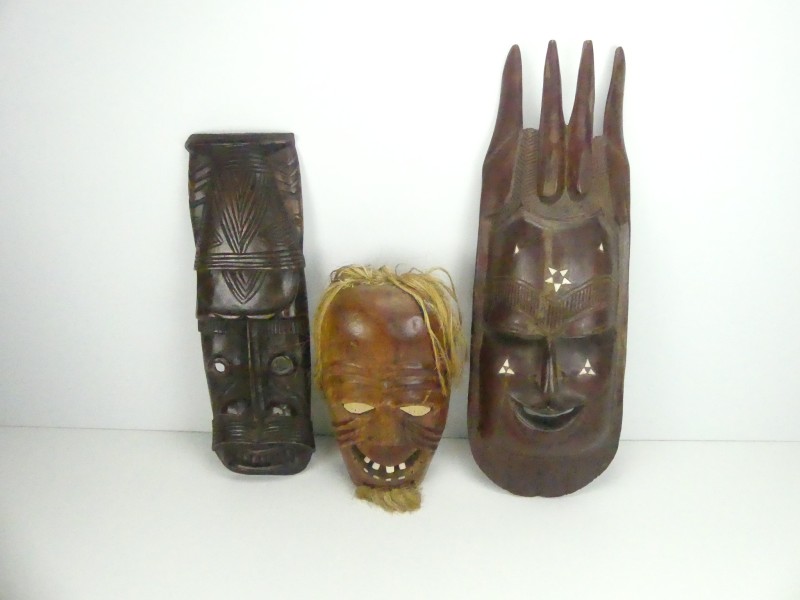 Vintage Afrikaanse Maskers - Kringwinkel