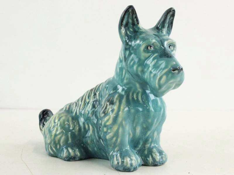Beswick blue gloss dog - Schotse terriër - made in England - Kringwinkel