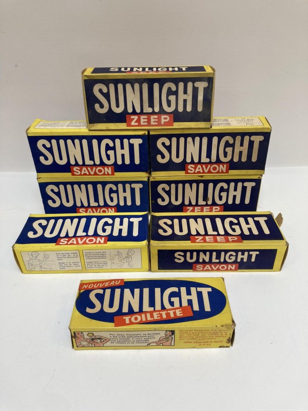 Lot vintage Sunlight zeep - Kringwinkel