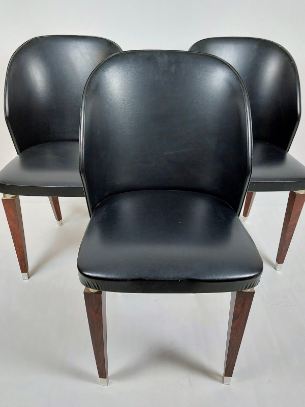 3 retro stoelen met chroom - Kringwinkel