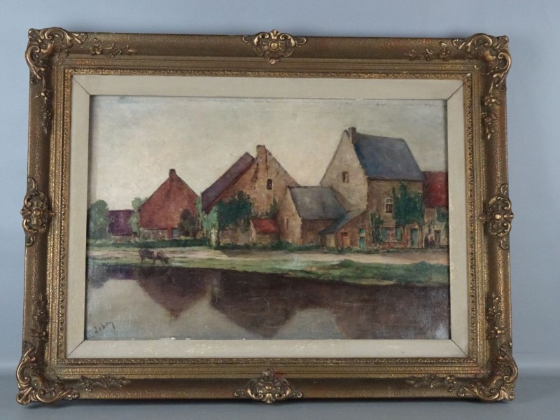 Olieverf schilderij: Charles Lebon 1906 - †1957 - Kringwinkel