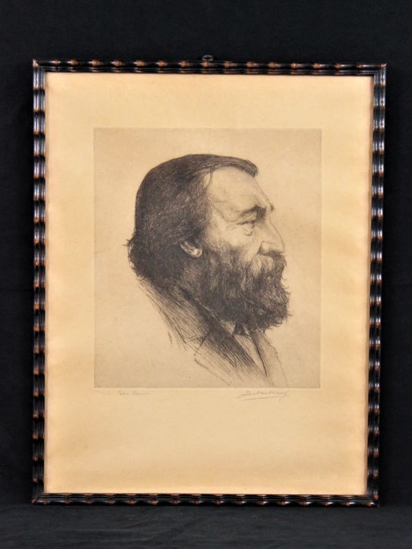 Jos Van Hoof ets - portret van Peter Benoit - Kringwinkel