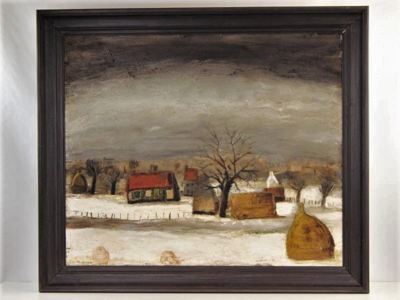 Lucien Van Den Driessche groot schilderij 'Winter' - Kringwinkel