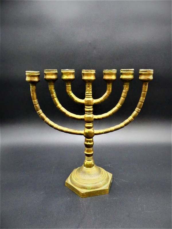 Vintage Joodse Menora Kandelaar - Kringwinkel