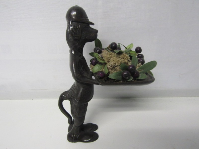 Metalen Beeldje, Butler hond - Kringwinkel