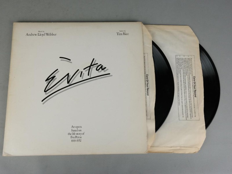 Dubbel LP "Evita" opera van Andrew Lloyd Webber 1976. - Kringwinkel