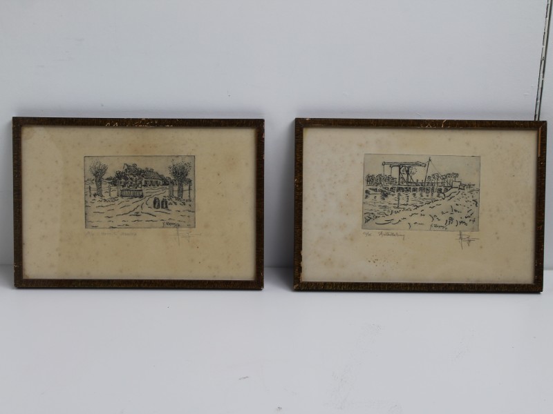 Koppel etsen van Yvan Royon - Kringwinkel