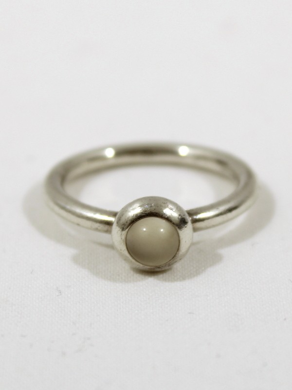 925 Zilveren Ring met Steentje - Kringwinkel