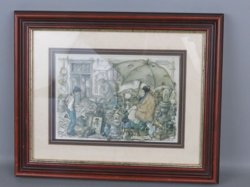 Drie dimensioneel kader van Anton Pieck. - Kringwinkel