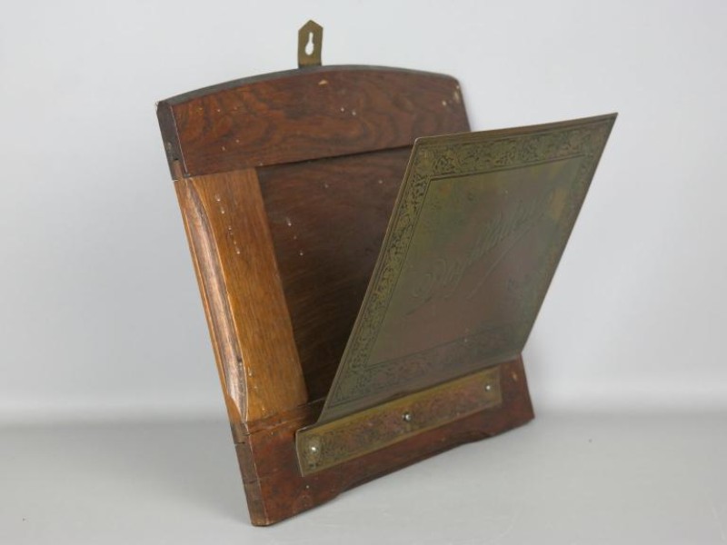 Vintage messing muur krantenhouder - Kringwinkel