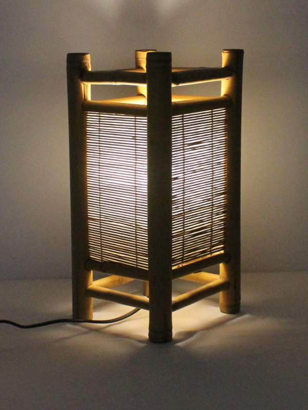 Vintage Bamboe Lamp - Kringwinkel