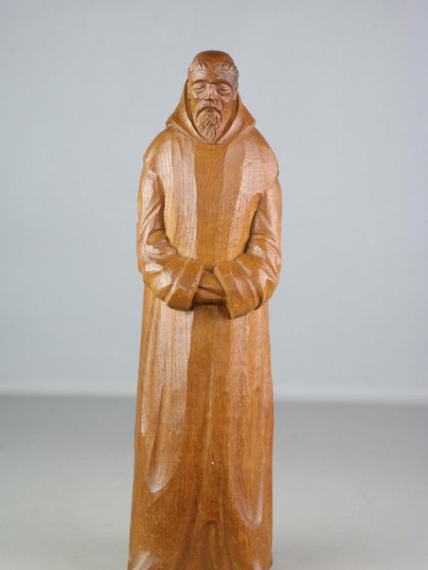 Houten pater beeld - Kringwinkel