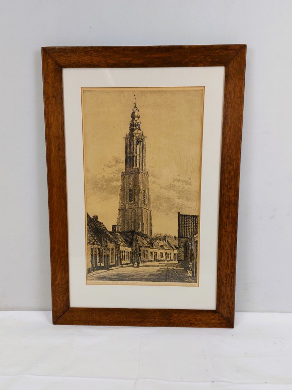 Pentekening O.L.V. Kerk Amersfoort Jan Bartelsman (1889-1948) - Kringwinkel