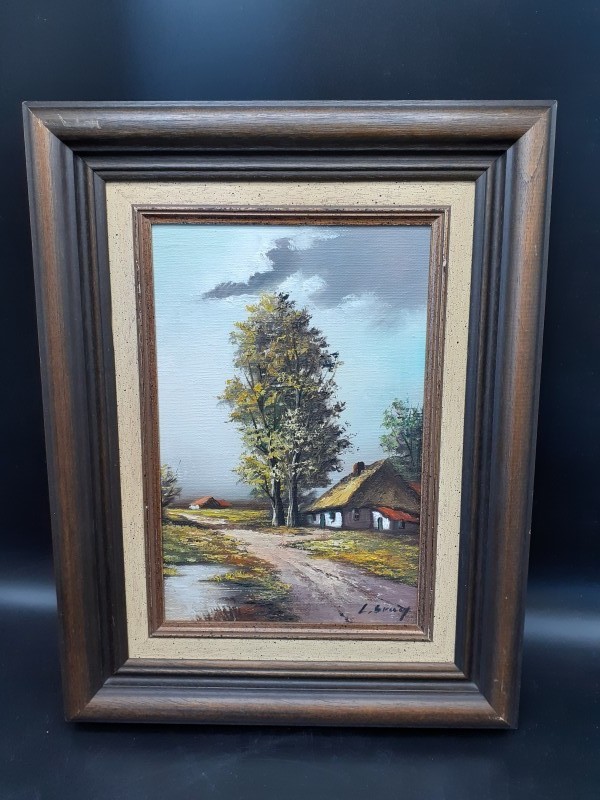 Olieverf schilderij Leon Bruy - Kringwinkel