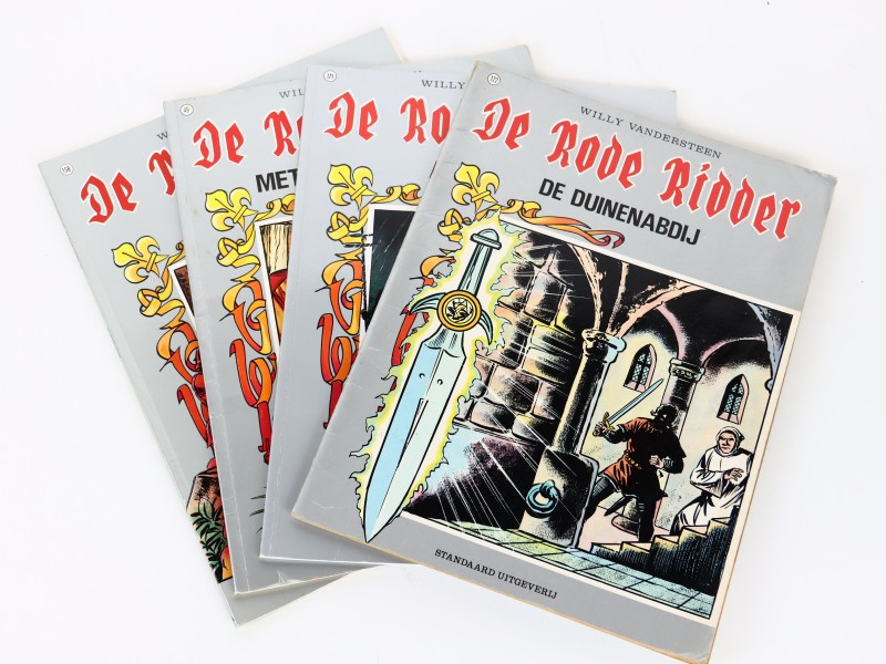4 stuks "De Rode Ridder" Stripalbums - 1987 - Kringwinkel