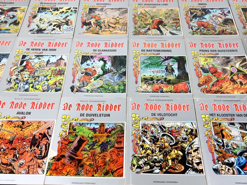 Groot lot stripalbums De Rode Ridder - 1984 - Kringwinkel