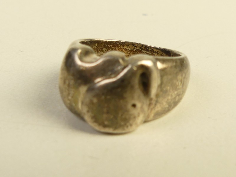 Vintage Zilveren ring OLIFANT 925 - Kringwinkel
