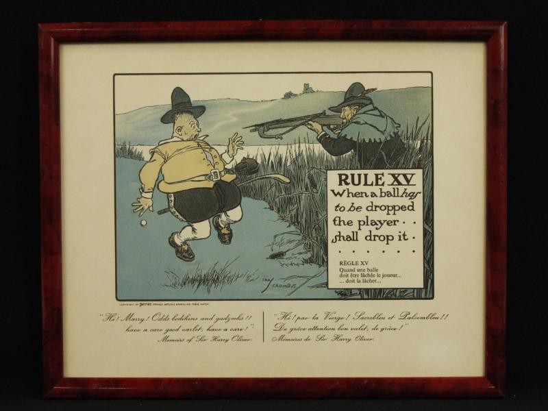 Offset-cartoon 'Rules of Golf' naar Charles Crombie (1880-1967 ...
