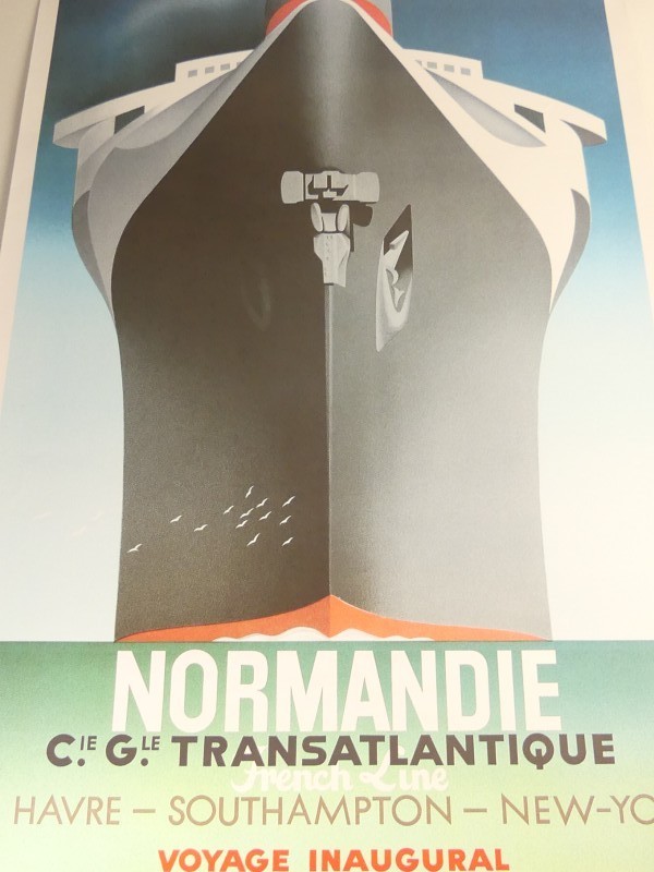 Poster (reprint) - Normandie Cie Gle Transatlantique French Line ...