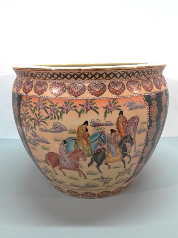 Grote Chinese visbokaal / jardinière - Kringwinkel