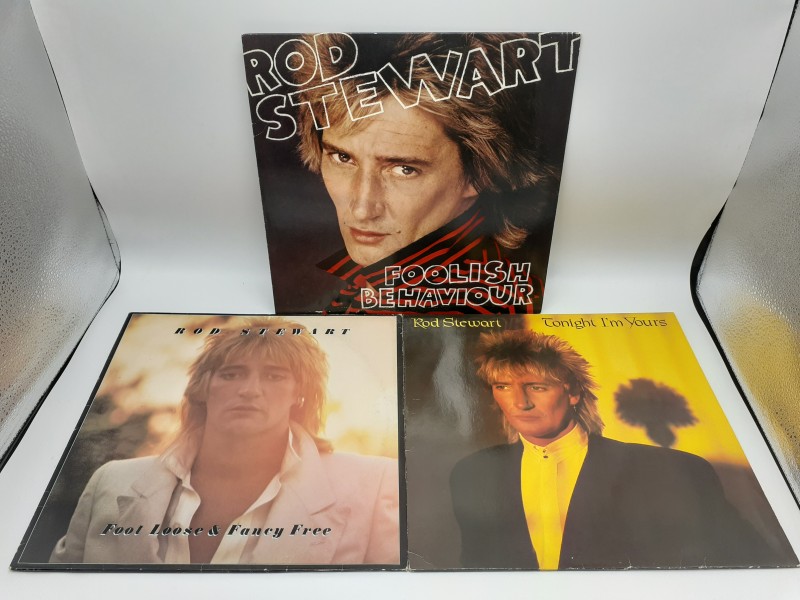 3 LP's Rod Stewart - Kringwinkel