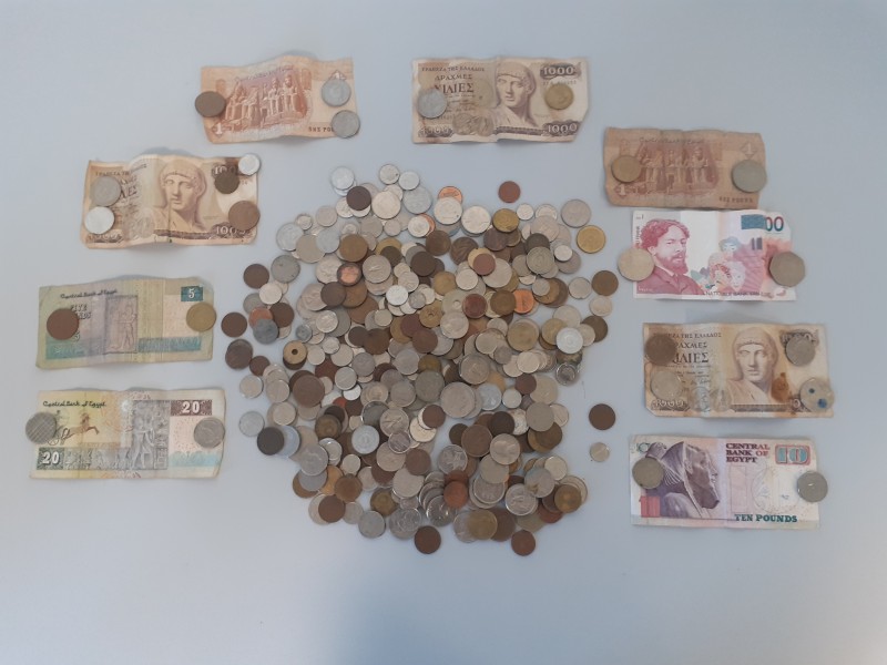 Verzameling munten en briefgeld - Kringwinkel