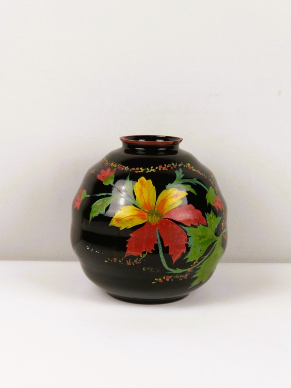 Vaas handbeschilderd door F. Merlin - art deco - Kringwinkel