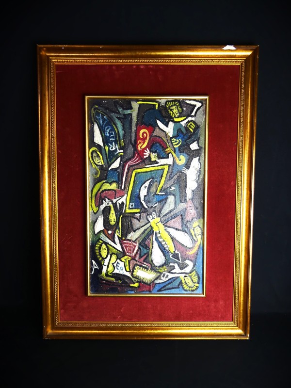 Vintage Abstract werk - Albert Mahieu TREBLA - Kringwinkel