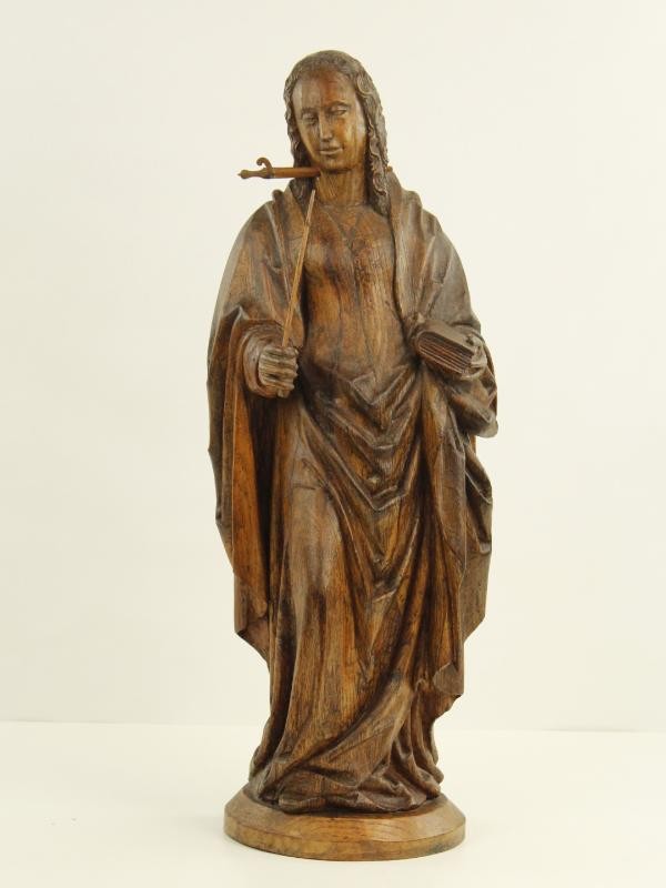 Houten beeld van heilige Lucia van Syracuse - Kringwinkel