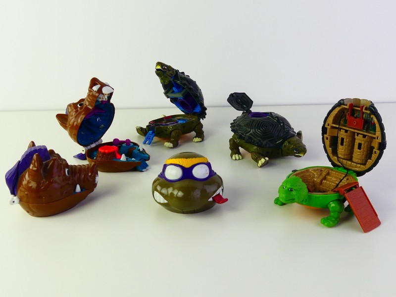 Lot van 6 vintage Teenage Mutant Ninja Turtles micro playsets - Kringwinkel