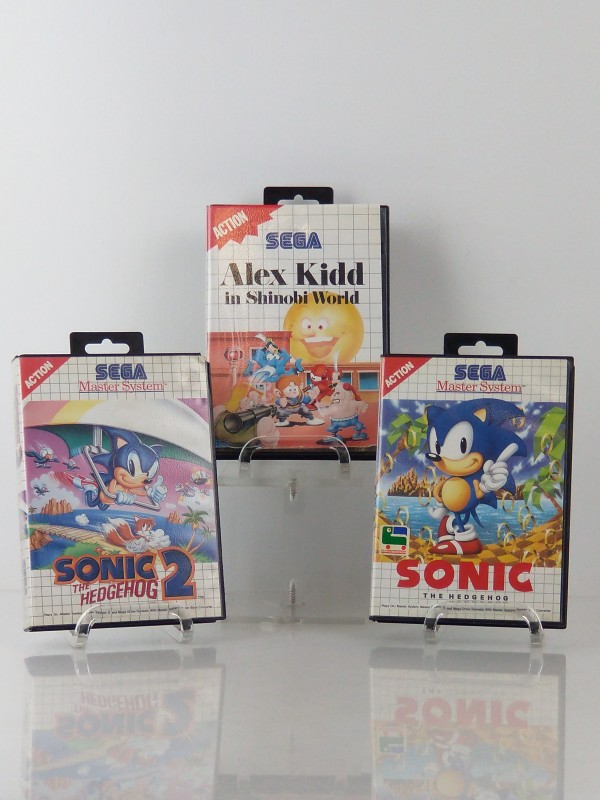 Set van 3 Sega Master System games – Sonic 1 & 2 + Alex Kidd - Kringwinkel
