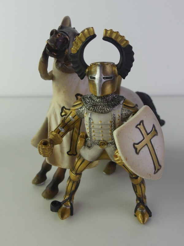 Vintage Schleich/Papo Ridder en paard figuren - Kringwinkel
