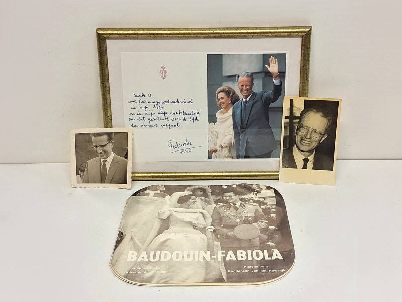Een lot memorabilia Boudewijn & Fabiola - Kringwinkel