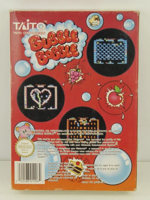 NES Bubble Bobble compleet in doos met handleiding - Kringwinkel