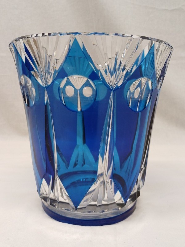 Blauwe Val Saint Lambert vaas - Kringwinkel