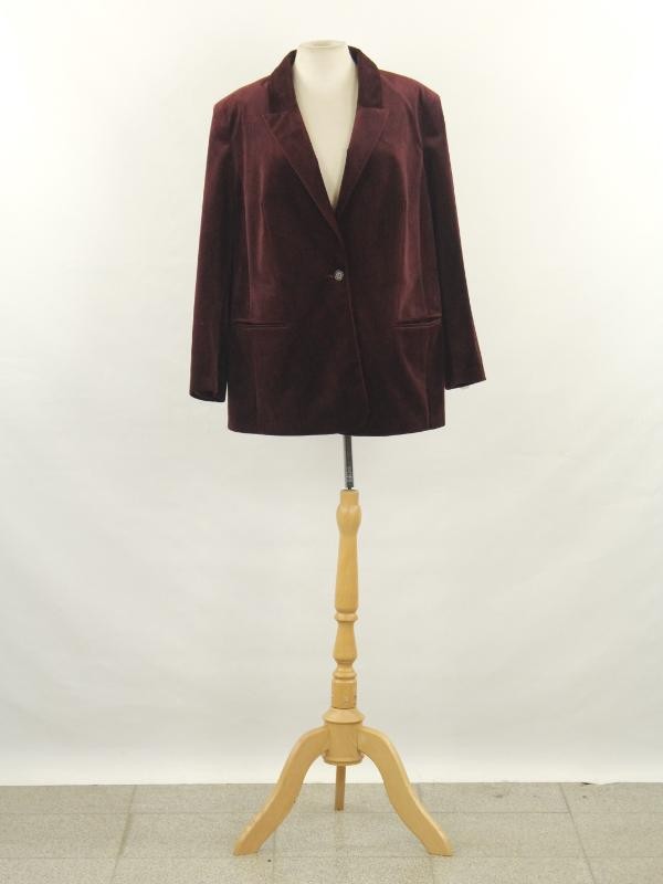 Bordauxrode blazer in velvetlook Améline by Mayerline - Kringwinkel