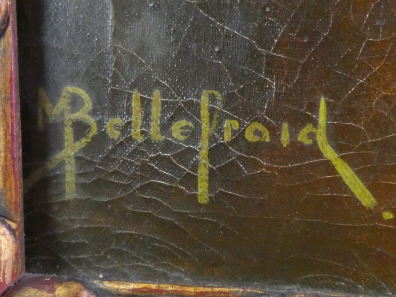 Expressief Religieus Olieverfschilderij, gesigneerd M. Bellefroid ...