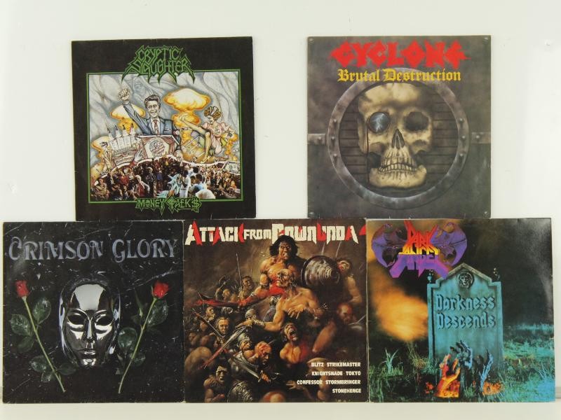 Lot heavy en thrash metal vinyl - Kringwinkel