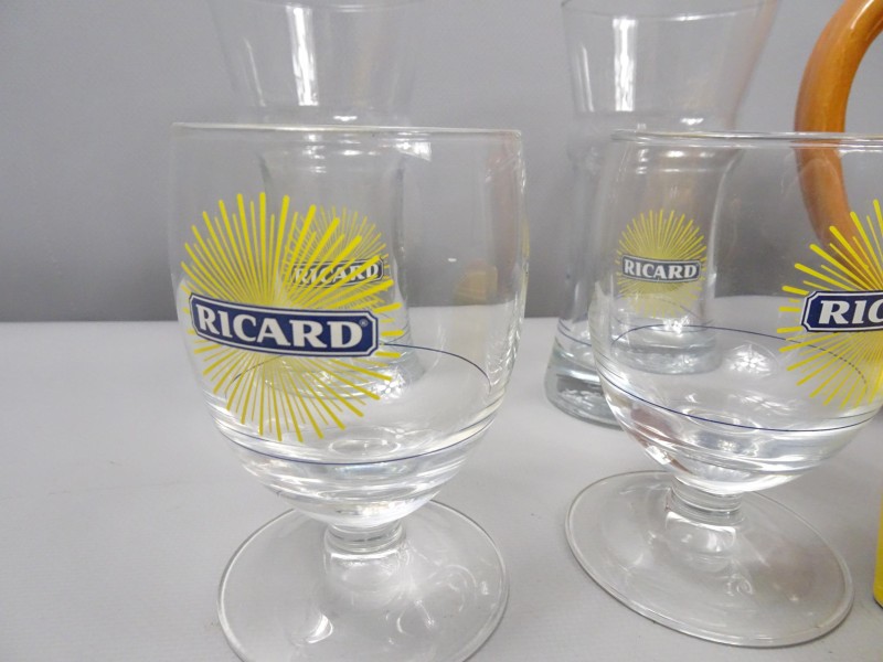 Vintage Ricard Set - Karaf, Glazen & Snack-items (8-delig) - Kringwinkel