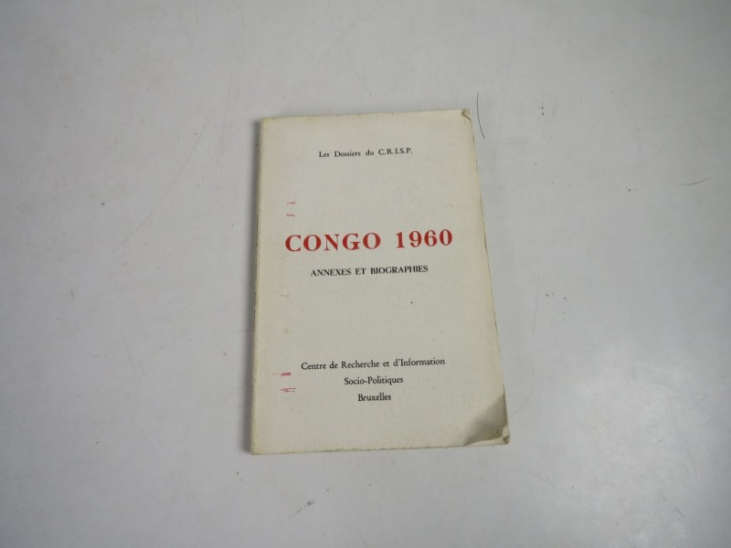 Boek - Congo 1960 Annexes et Biographies - Kringwinkel