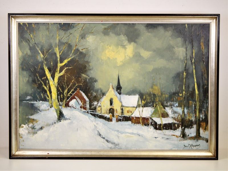 Juul Keppens groot winters landschap - Kringwinkel