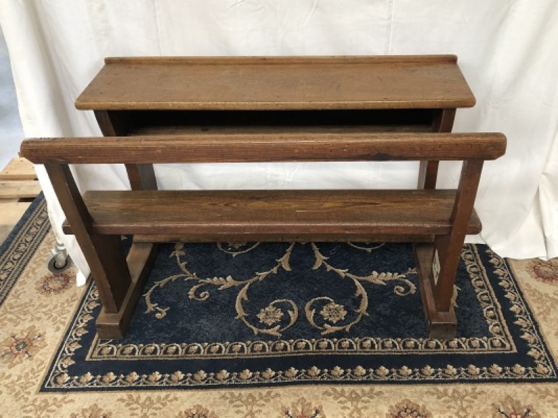 Antieke houten schoolbank - Kringwinkel