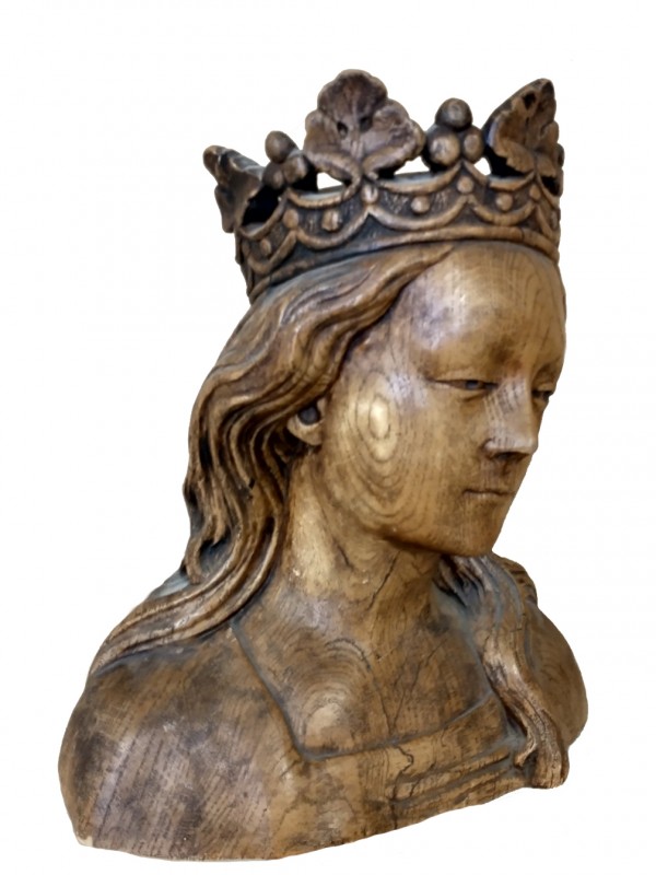 Ceracast religieuze buste, gesigneerd: H. Nijs - Kringwinkel